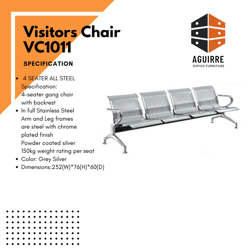 4 Seater Gang Chair – Aguirre Office Furniture