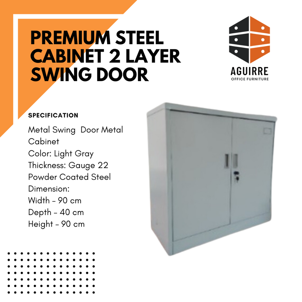 PREMIUM STEEL CABINET 2 LAYER SWING DOOR – Aguirre Office Furniture